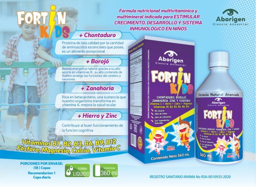 Fortin Kids jarabe x 360 ml - Laboratorio Aborigen Ciencia Ancestral