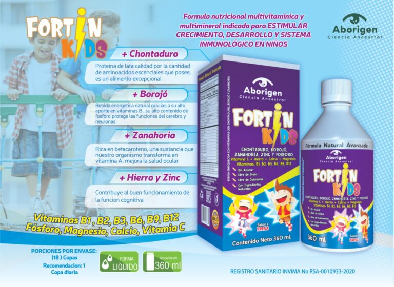 Fortin Kids jarabe x 360 ml - Laboratorio Aborigen Ciencia Ancestral